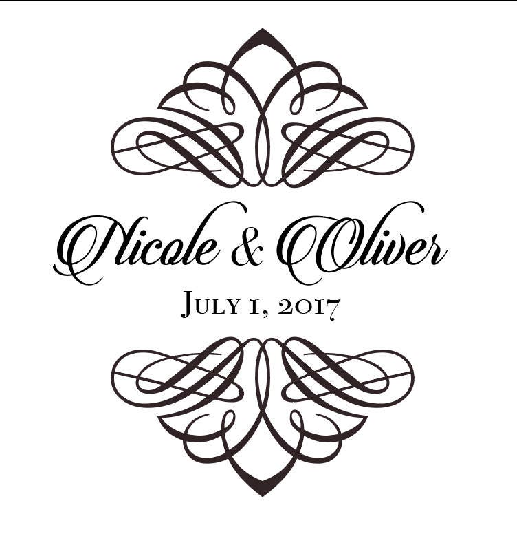 Custom Names Bride and Groom Wedding Logo Gobo Light Projection, Logo ...