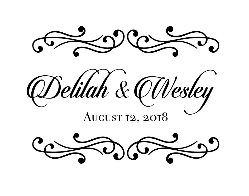 Custom Names Bride and Groom Wedding Logo Gobo Light Projection, Logo ...