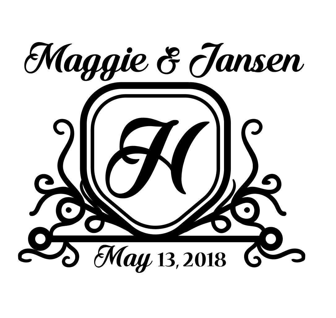Custom Names Bride and Groom Wedding Logo Gobo Light Projection, Logo ...
