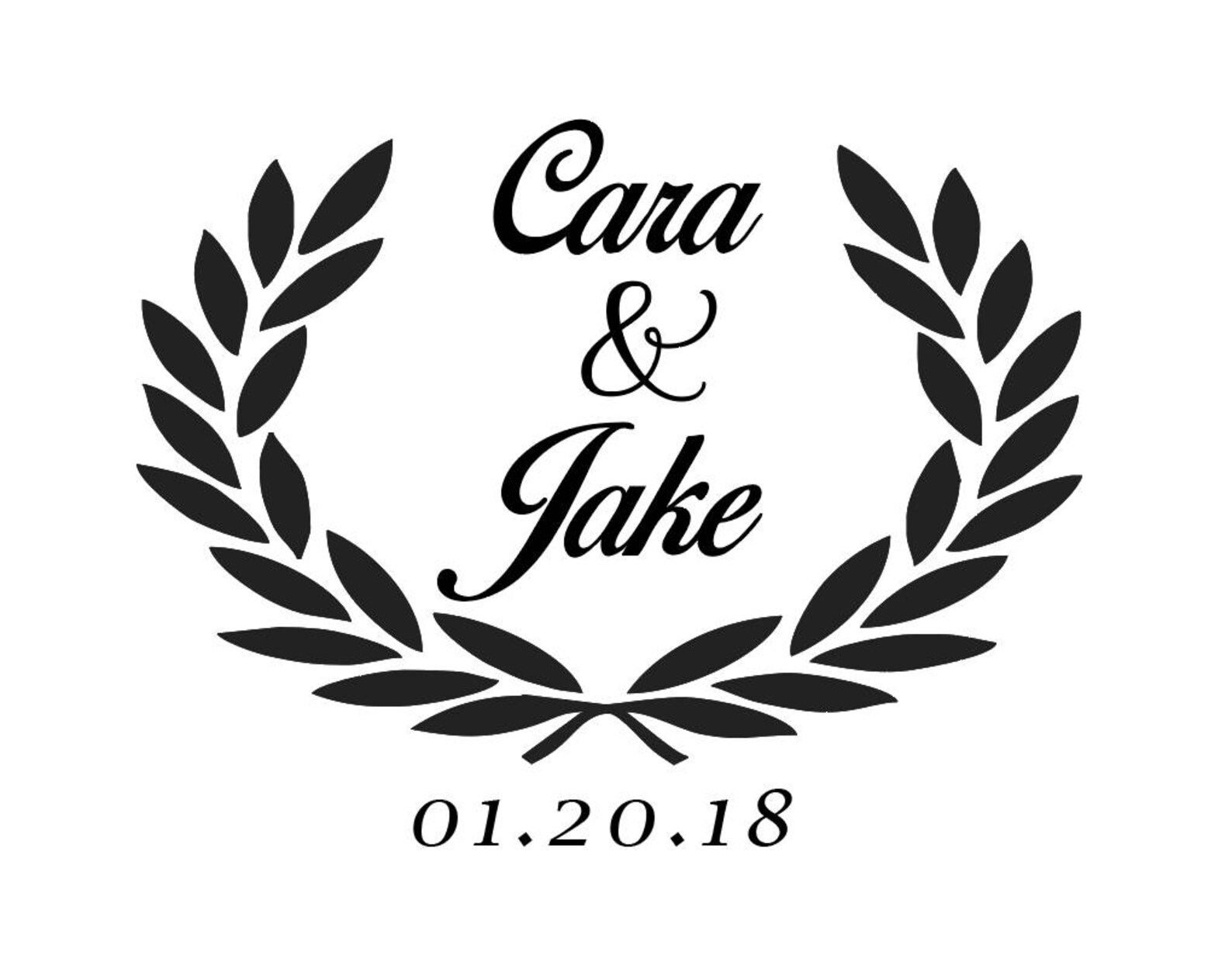 Custom Names Bride and Groom Wedding Logo Gobo Light Projection, Logo ...