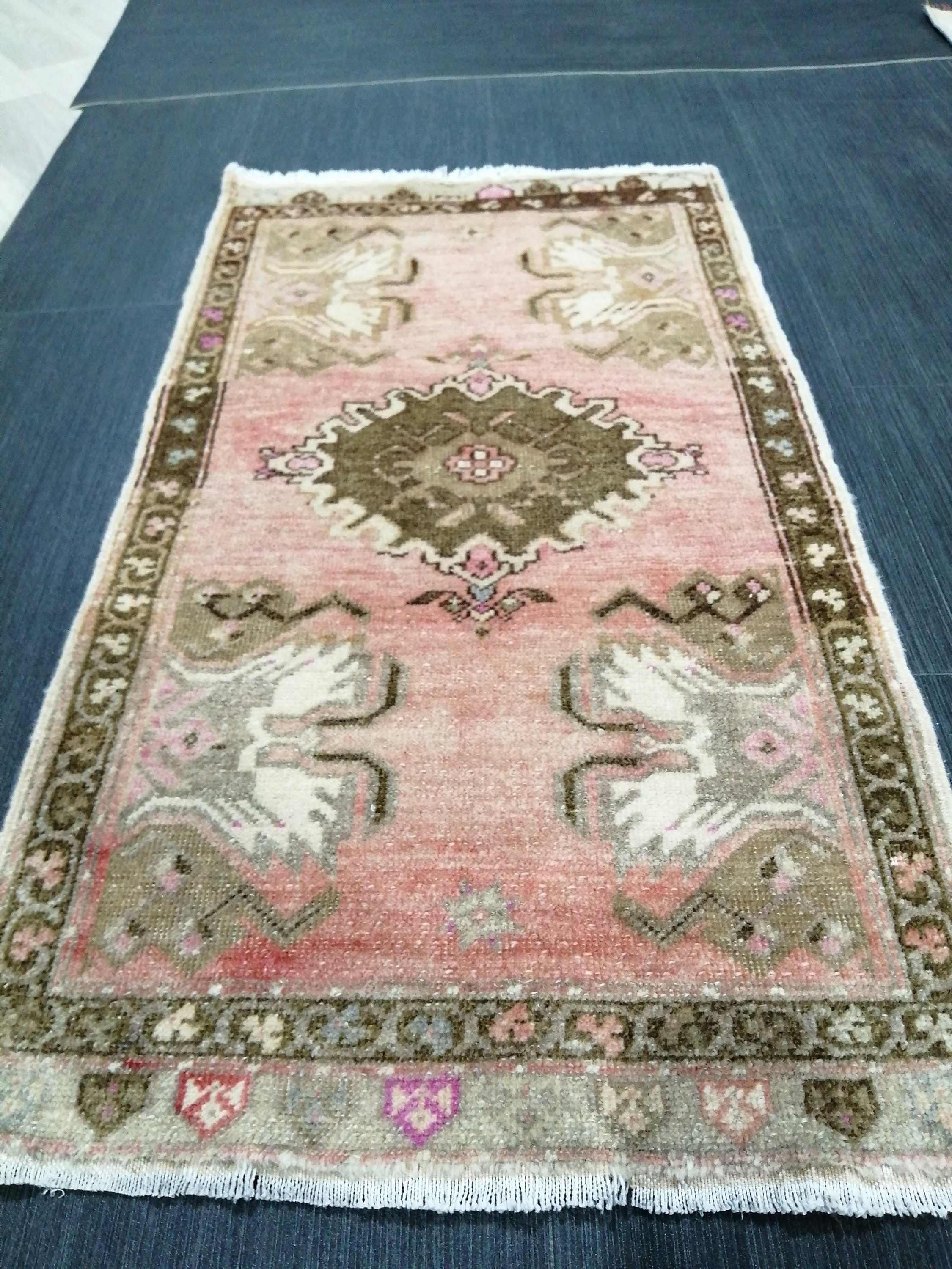 Small Turkish Rug Mini Rug Small Area Rug Turkish Rug Oushak - Etsy