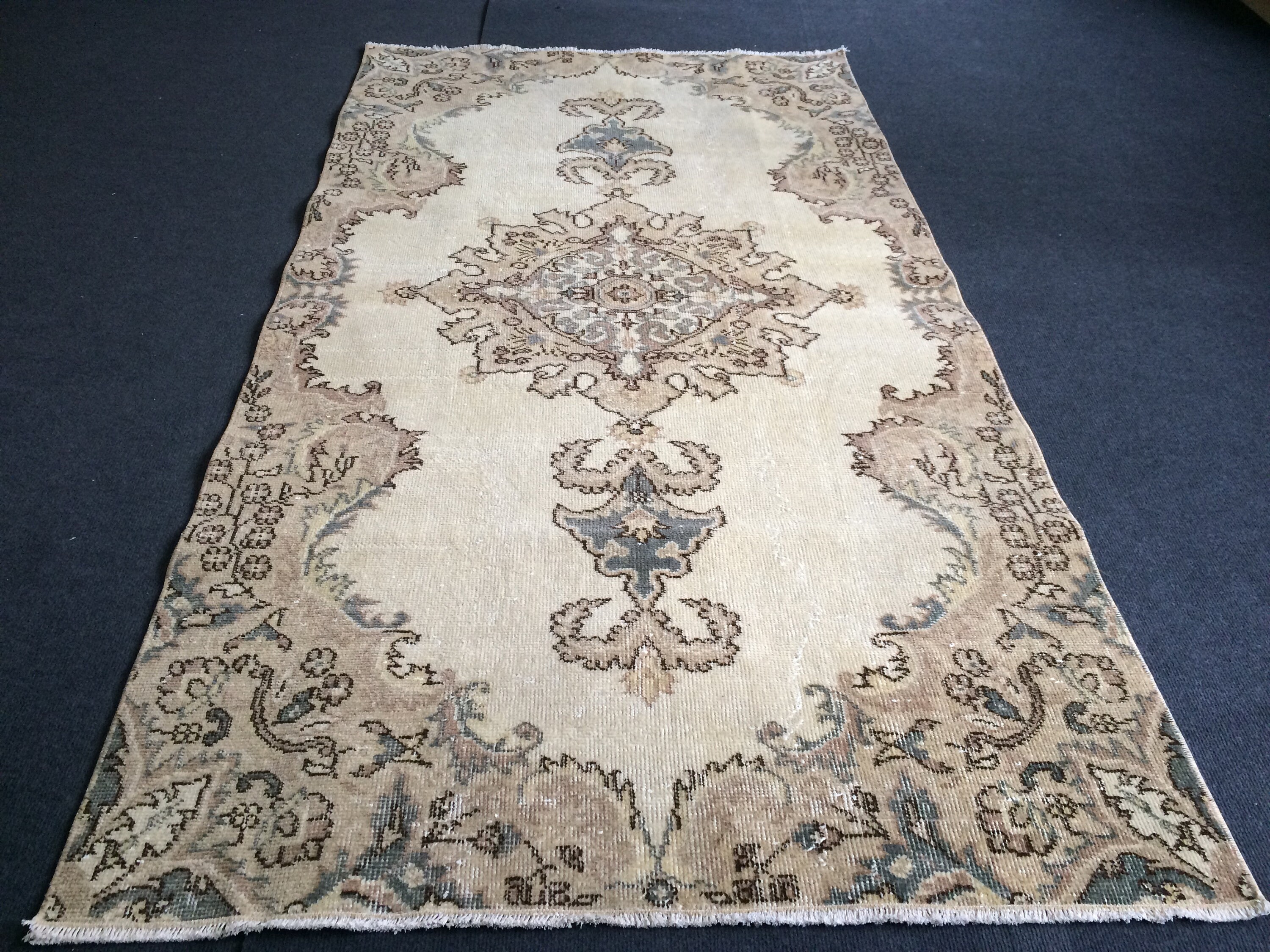 Oushak Rug Turkish Rug Hand Made Rug Wool Rug Vintage Rug | Etsy