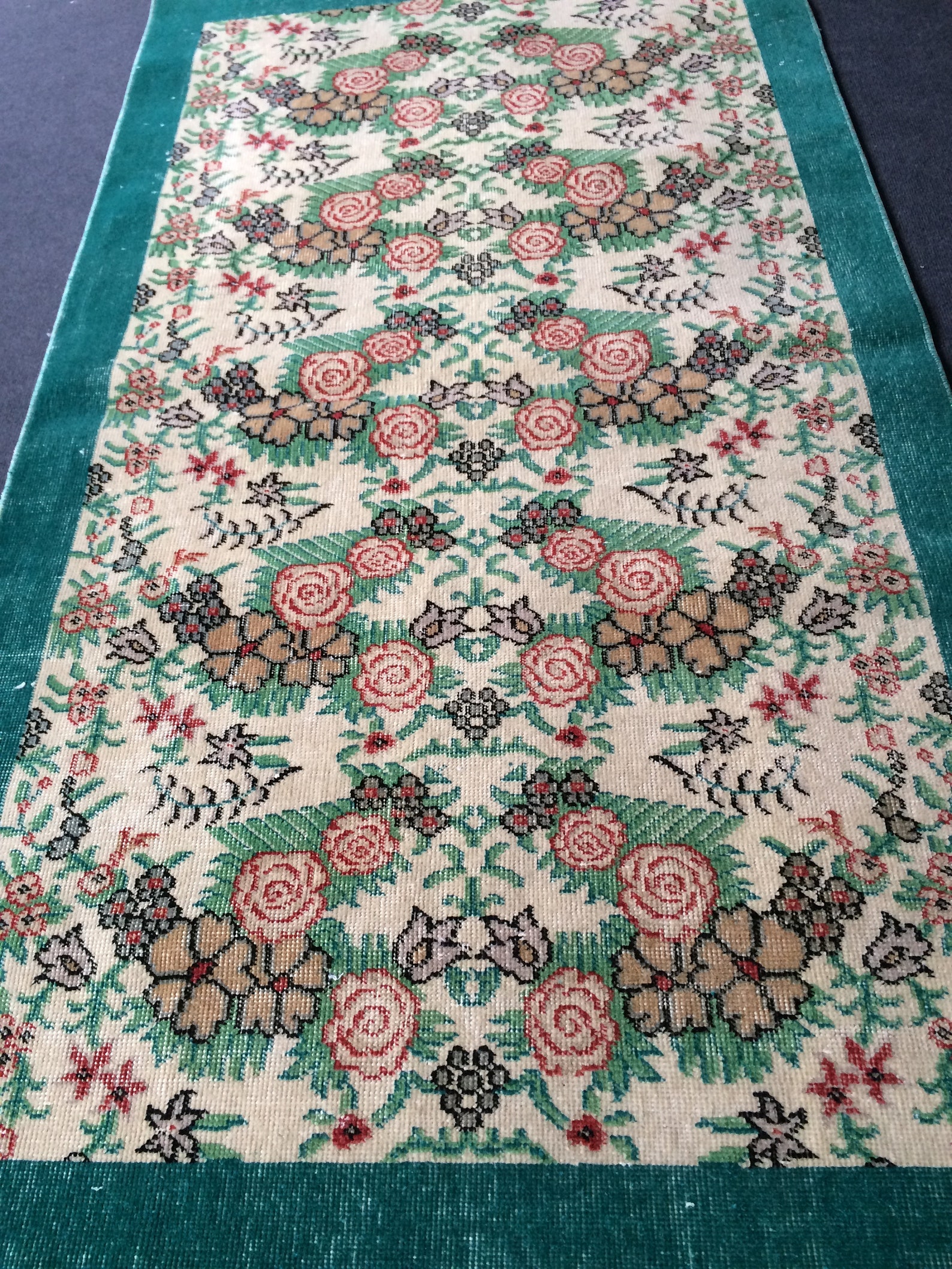 Vintage Rug, Turkish Rug Bohemian Rug, Living Room Rug, Oushak Rug,hand ...