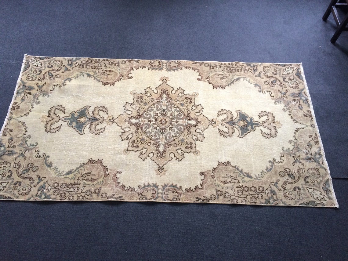 Oushak Rug Turkish Rug Hand Made Rug Wool Rug Vintage Rug | Etsy