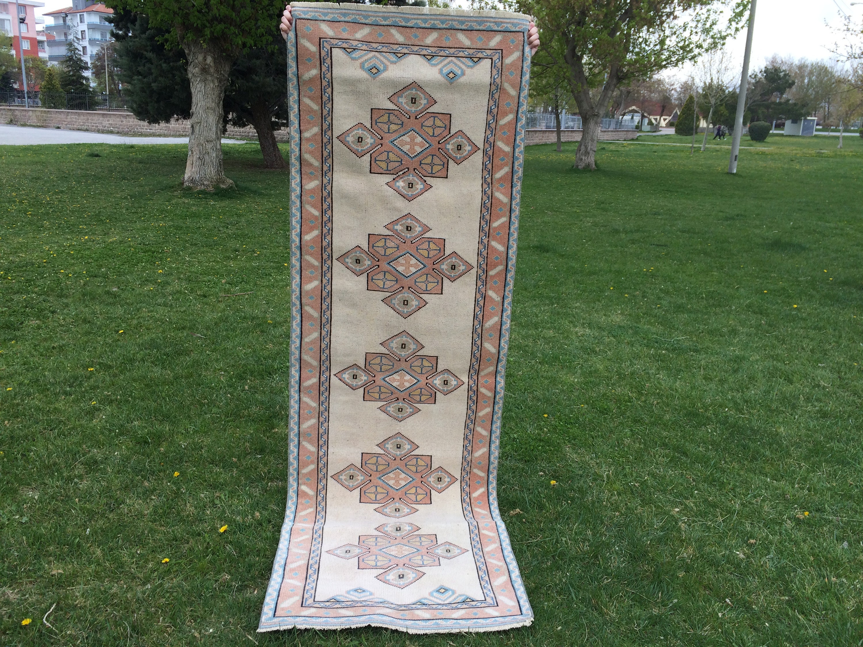 Muted RUNNER Rug 3x8 Boho RUNNER Rug Rug Oushak Oushak | Etsy