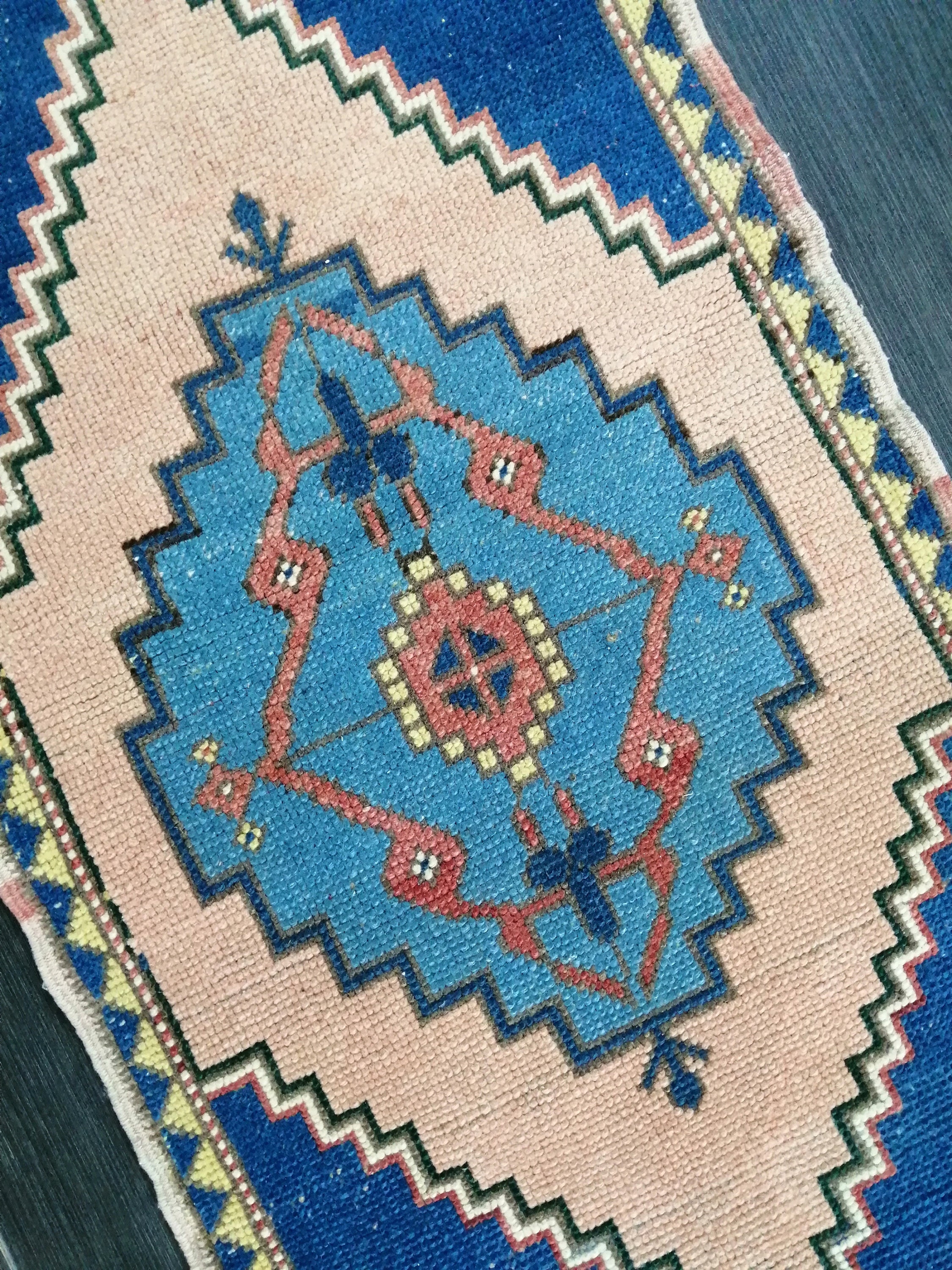 Vintage Turkish Rug 4 x 1.9 Mini Rug Small Area Rug Turkish | Etsy