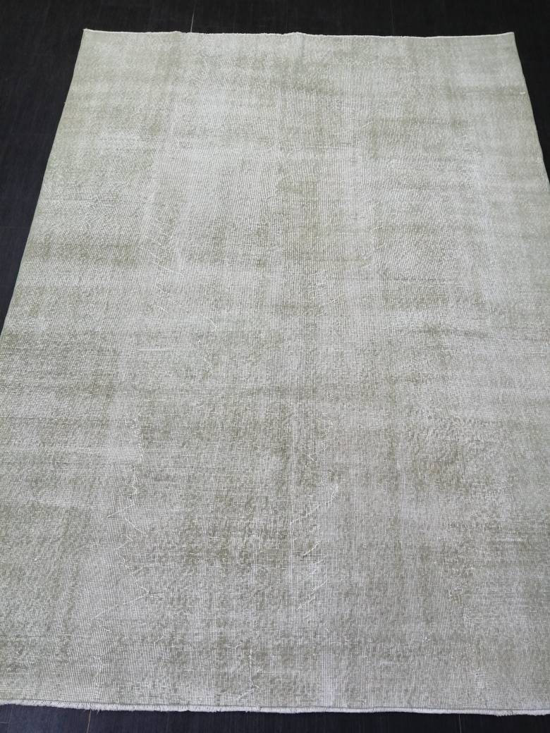 6,6 x 9 bunte Moos grün Teppich, handgemachte Teppich, Oushak Teppich ...