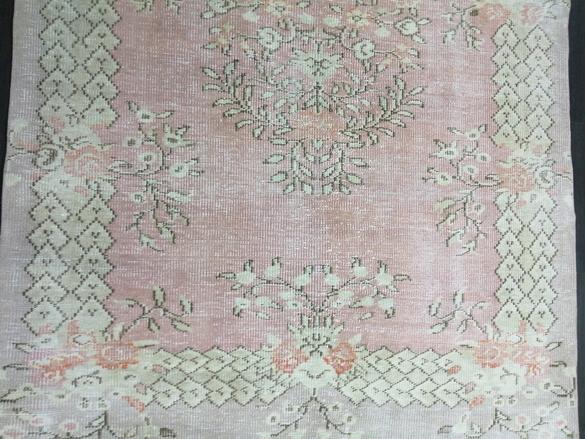 Pastel Color Rug 9 x 5.6 Hand Made Rug Oushak Rug Rustic | Etsy