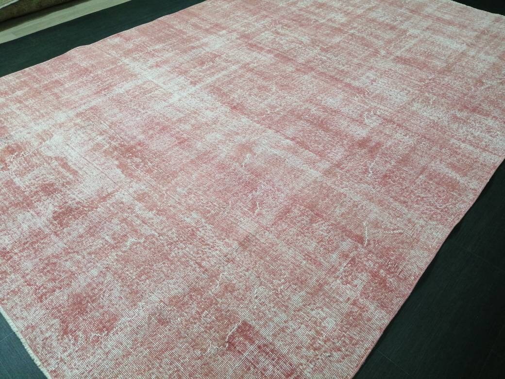 10.4 x 6.7 Variegated Pink Rug Hand Made Rug Oushak Rug | Etsy