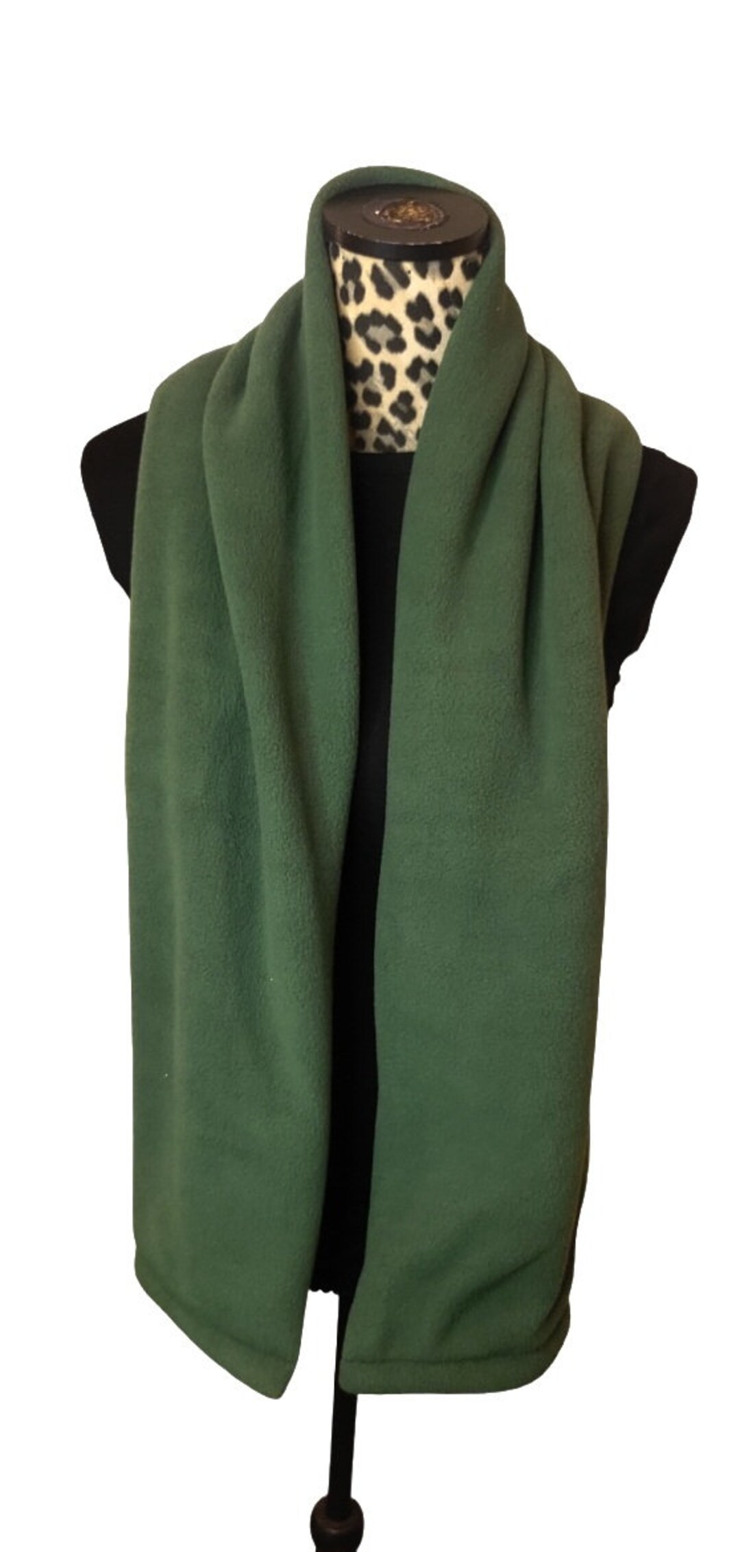 Green Fleece Scarf With Hidden Pocket - Etsy