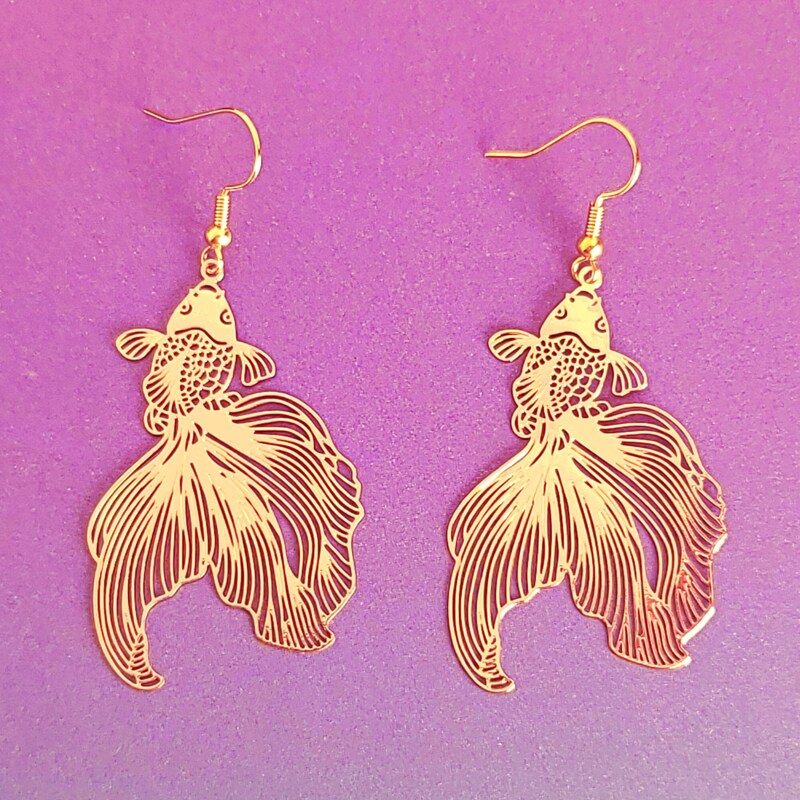 Fish Earrings - Etsy UK