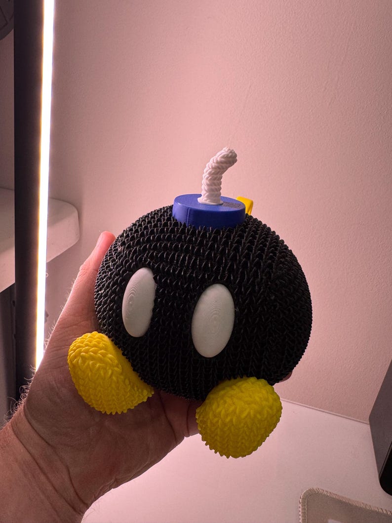 Bob Omb Super Mario Bros Inspired 3d Print Nintendo Fan Art Video