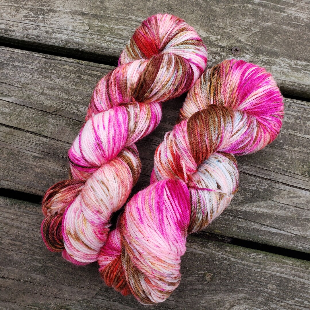 Rose Dust | Hand Dyed Yarn | Superwash Italian Fingerling Yarn | Merino ...