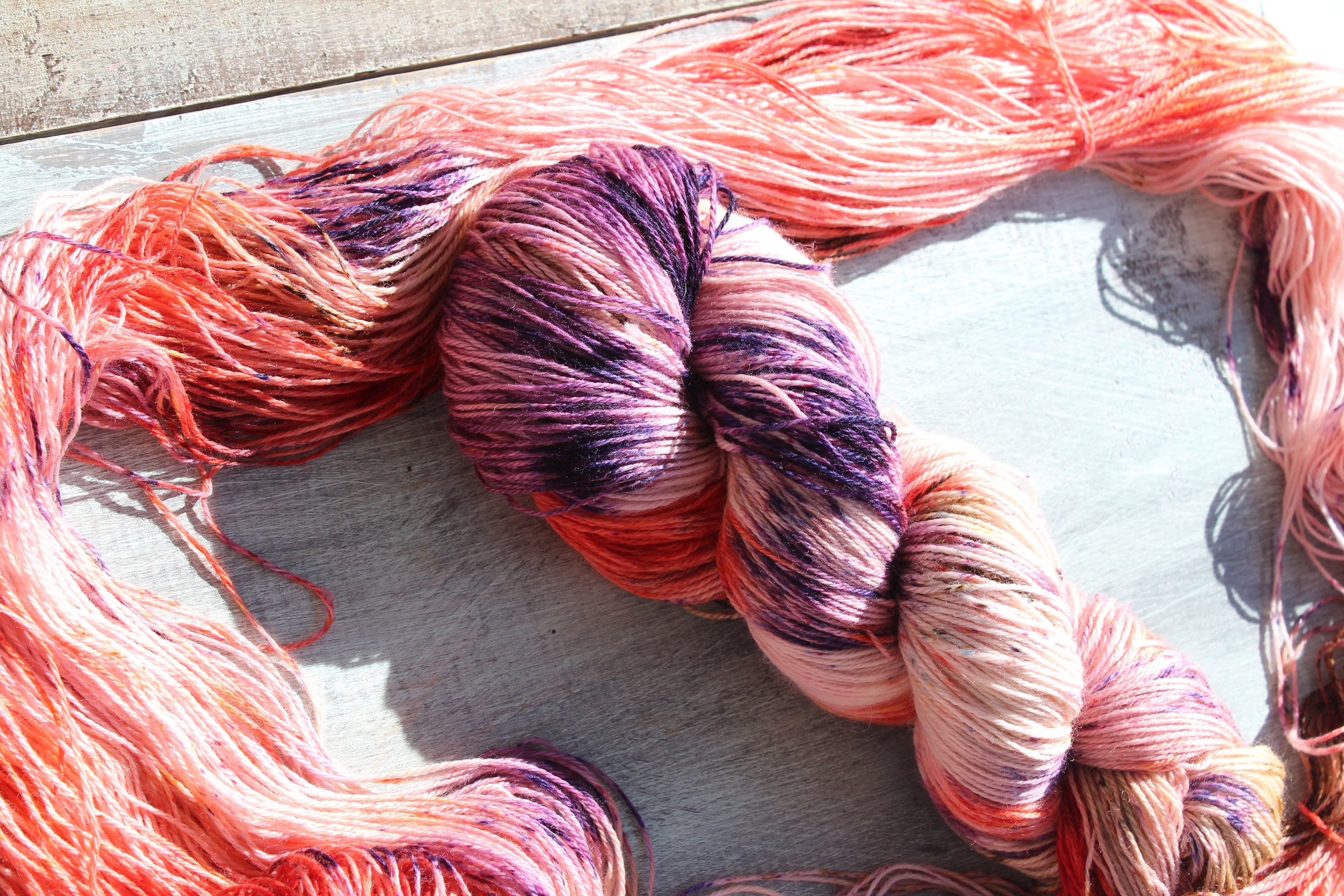 Slightly Wicked Hand Dyed Yarn Superwash Italian Fingerling Yarn Merino ...