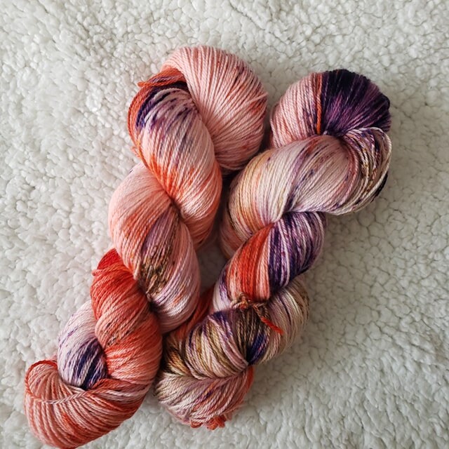 Slightly Wicked Hand Dyed Yarn Superwash Italian Fingerling Yarn Merino ...