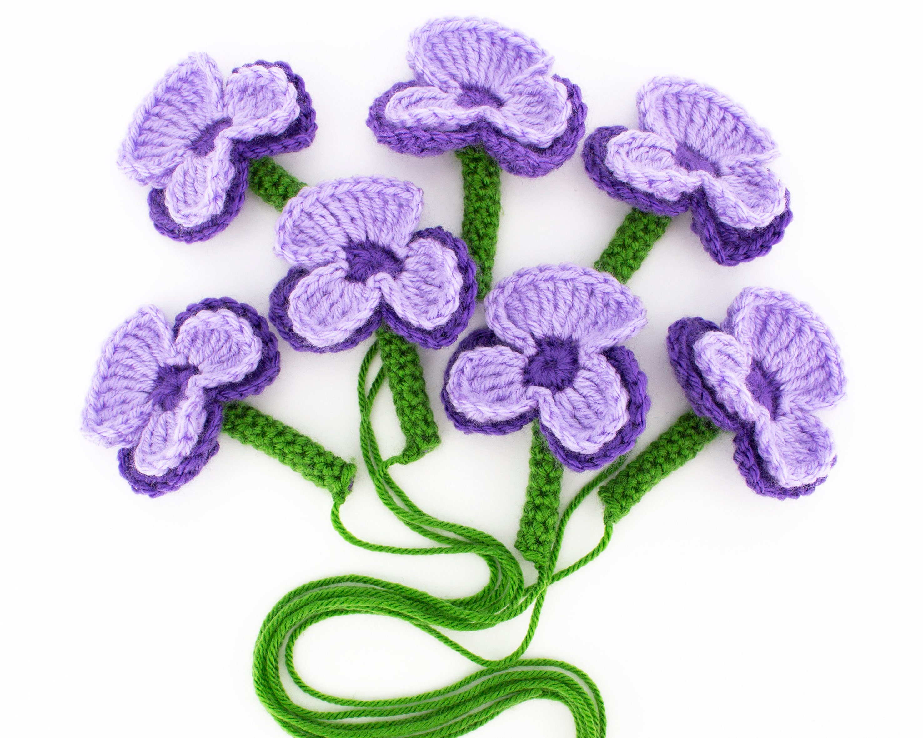 Crochet Violets Pattern, Crochet Pot With Flowers PDF Pattern - Etsy