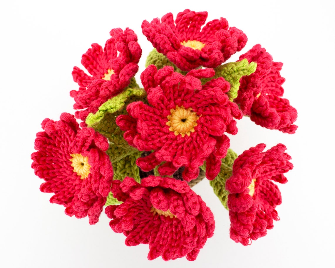 Crochet Asters PDF Pattern Crochet Pot With Flowers PDF | Etsy