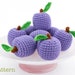 Crochet Plum PDF Pattern, Crochet Fruit, Kitchen Decoration, Pretend ...