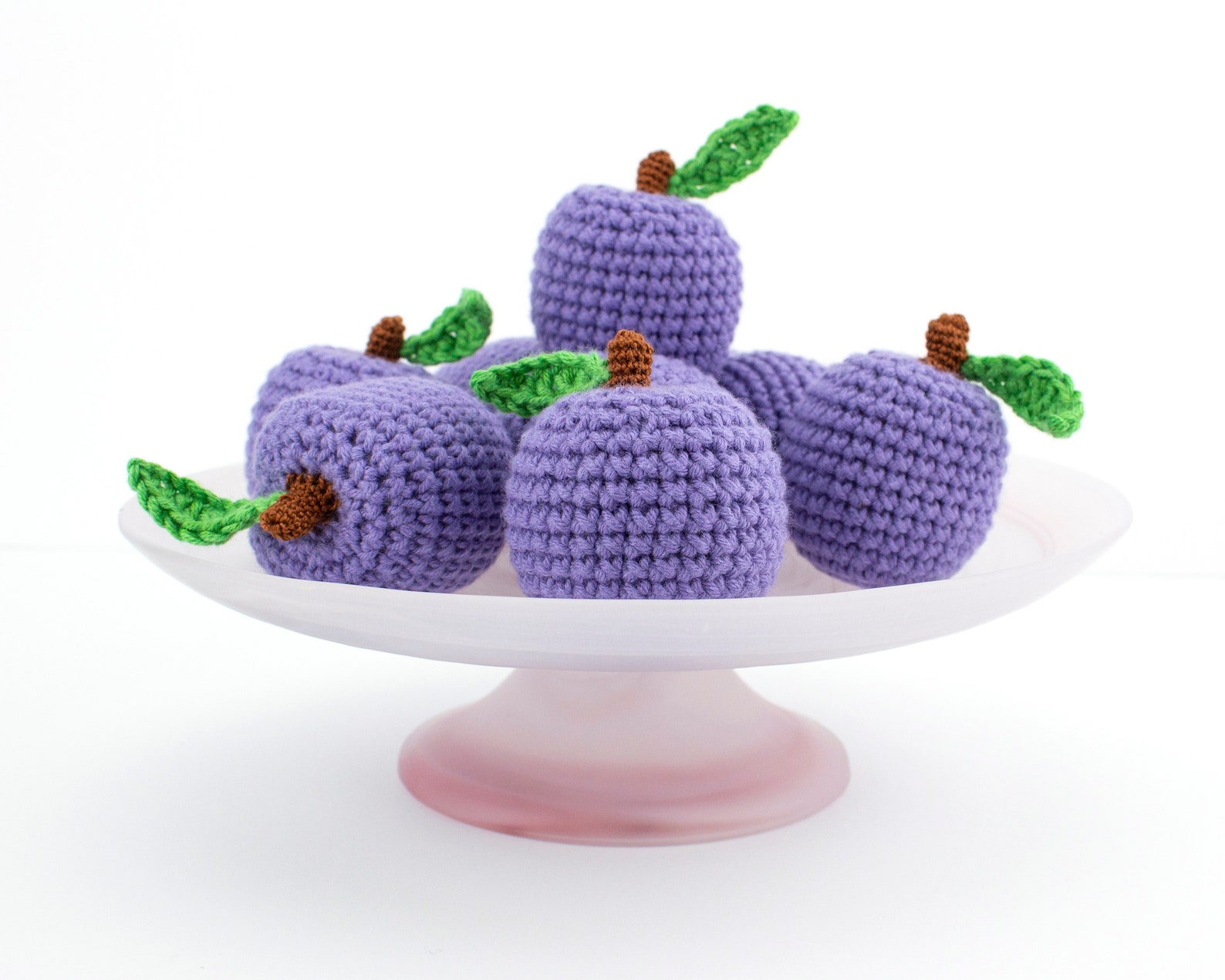 Crochet Plum PDF Pattern Crochet Fruit Kitchen Decoration - Etsy