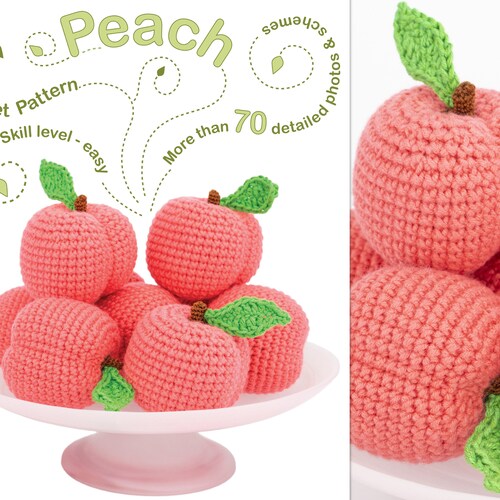 Crochet Plum PDF Pattern Crochet Fruit Kitchen Decoration - Etsy