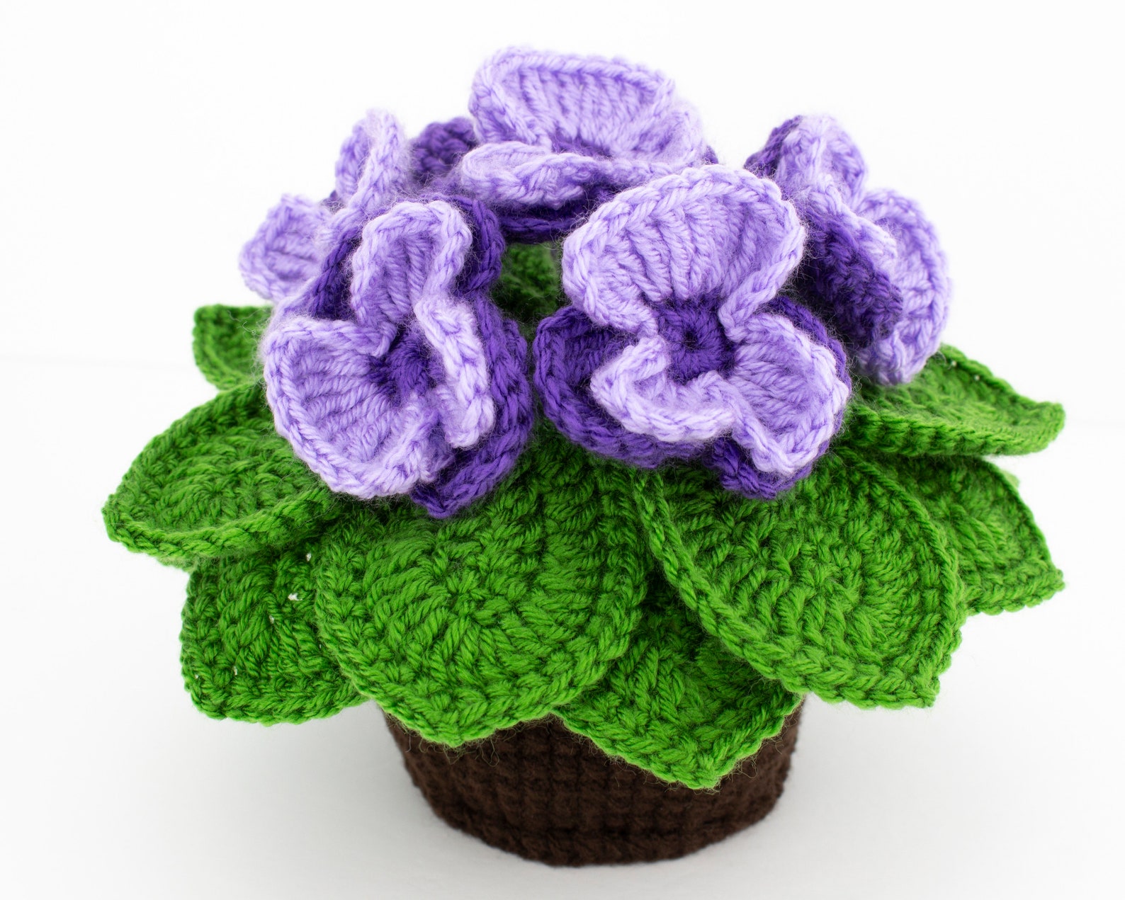 Crochet Violets Pattern, Crochet Pot With Flowers PDF Pattern - Etsy