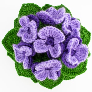 Crochet Violets Pattern, Crochet Pot With Flowers PDF Pattern - Etsy