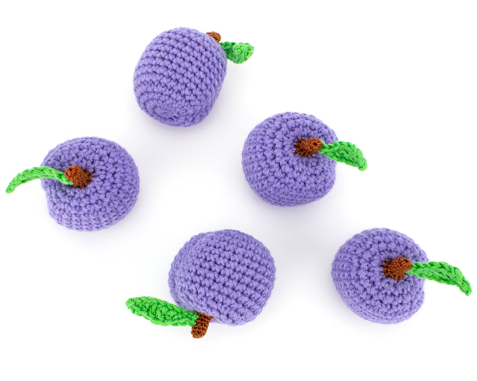 Crochet Plum PDF Pattern Crochet Fruit Kitchen Decoration | Etsy