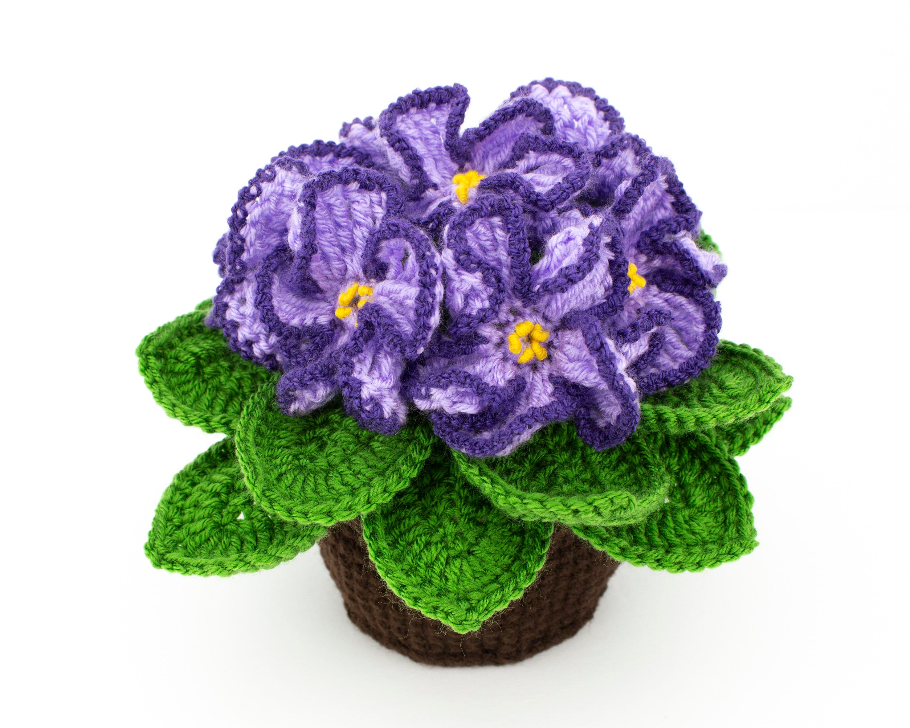 Crochet African Violets Pattern, Crochet Pot With Flowers PDF Pattern ...
