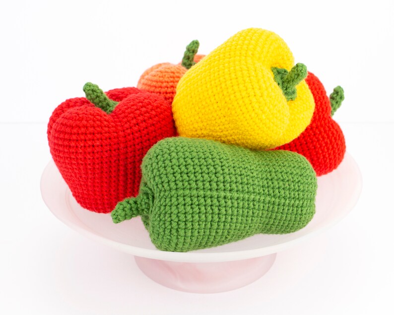 Crochet Bell Peppers PDF Pattern 3 Varieties of Bell Peppers - Etsy