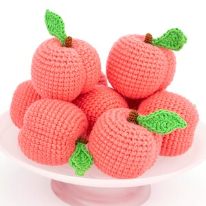 Crochet Peach PDF Pattern Crochet Fruit Kitchen Decoration | Etsy
