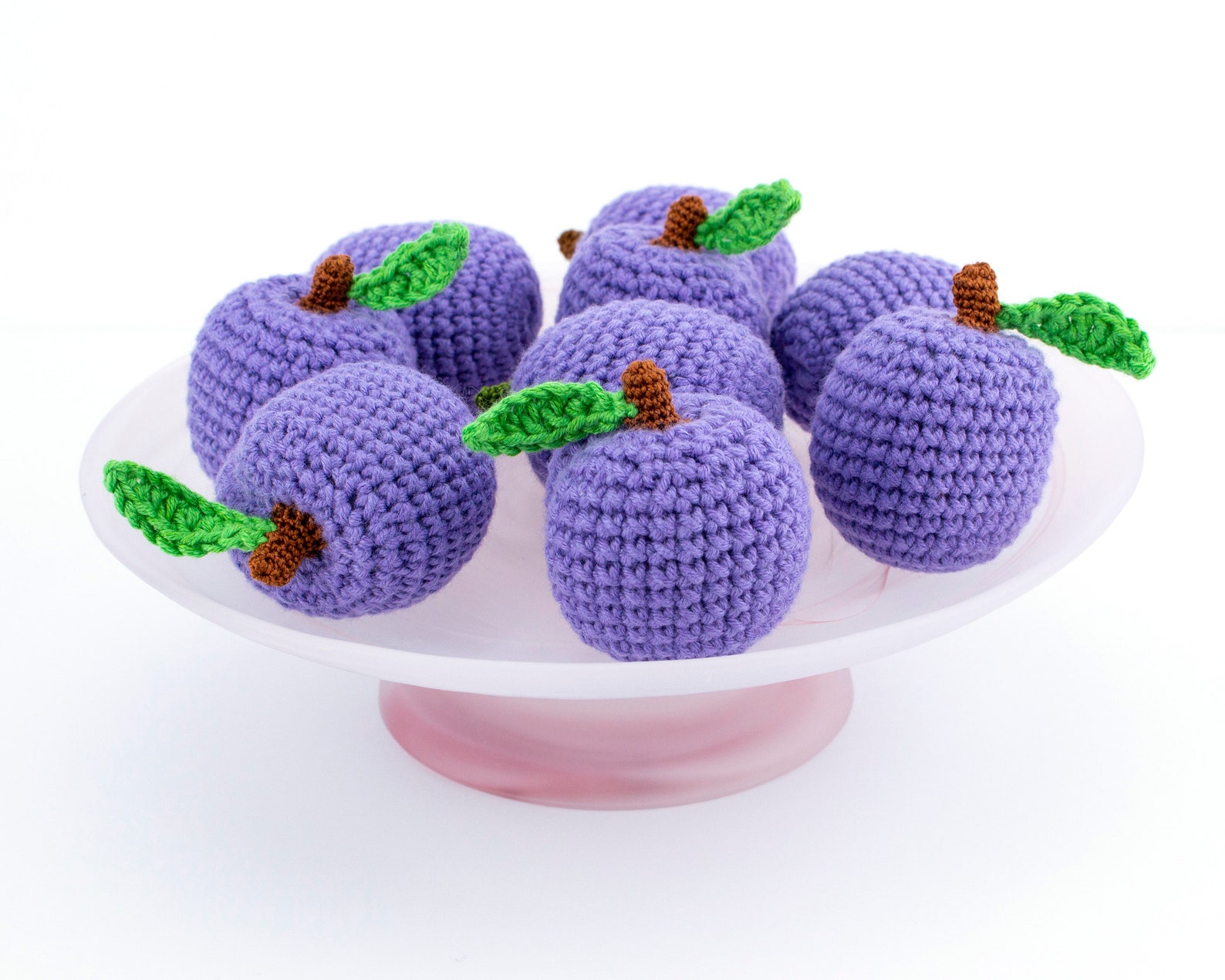 Crochet Plum PDF Pattern Crochet Fruit Kitchen Decoration - Etsy