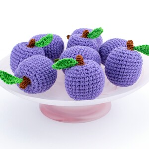 Crochet Plum PDF Pattern Crochet Fruit Kitchen Decoration - Etsy