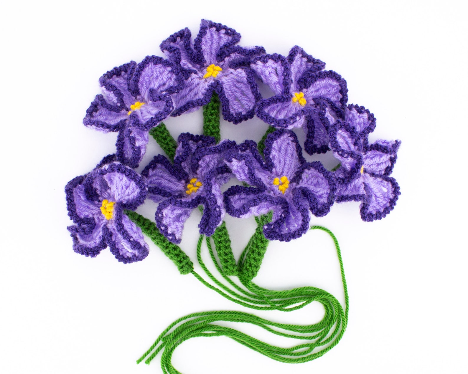 Crochet African Violets Pattern, Crochet Pot With Flowers PDF Pattern ...
