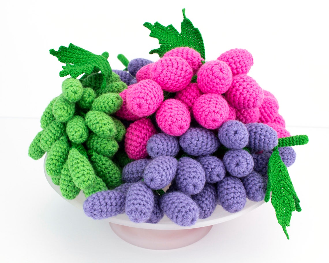 Crochet Grapes PDF Pattern 3 Varieties of Grapes Crochet | Etsy