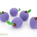 Crochet Plum PDF Pattern, Crochet Fruit, Kitchen Decoration, Pretend ...