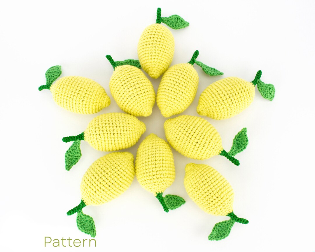 Crochet Lemon PDF Pattern, Crochet Fruit, Kitchen Decoration - Etsy
