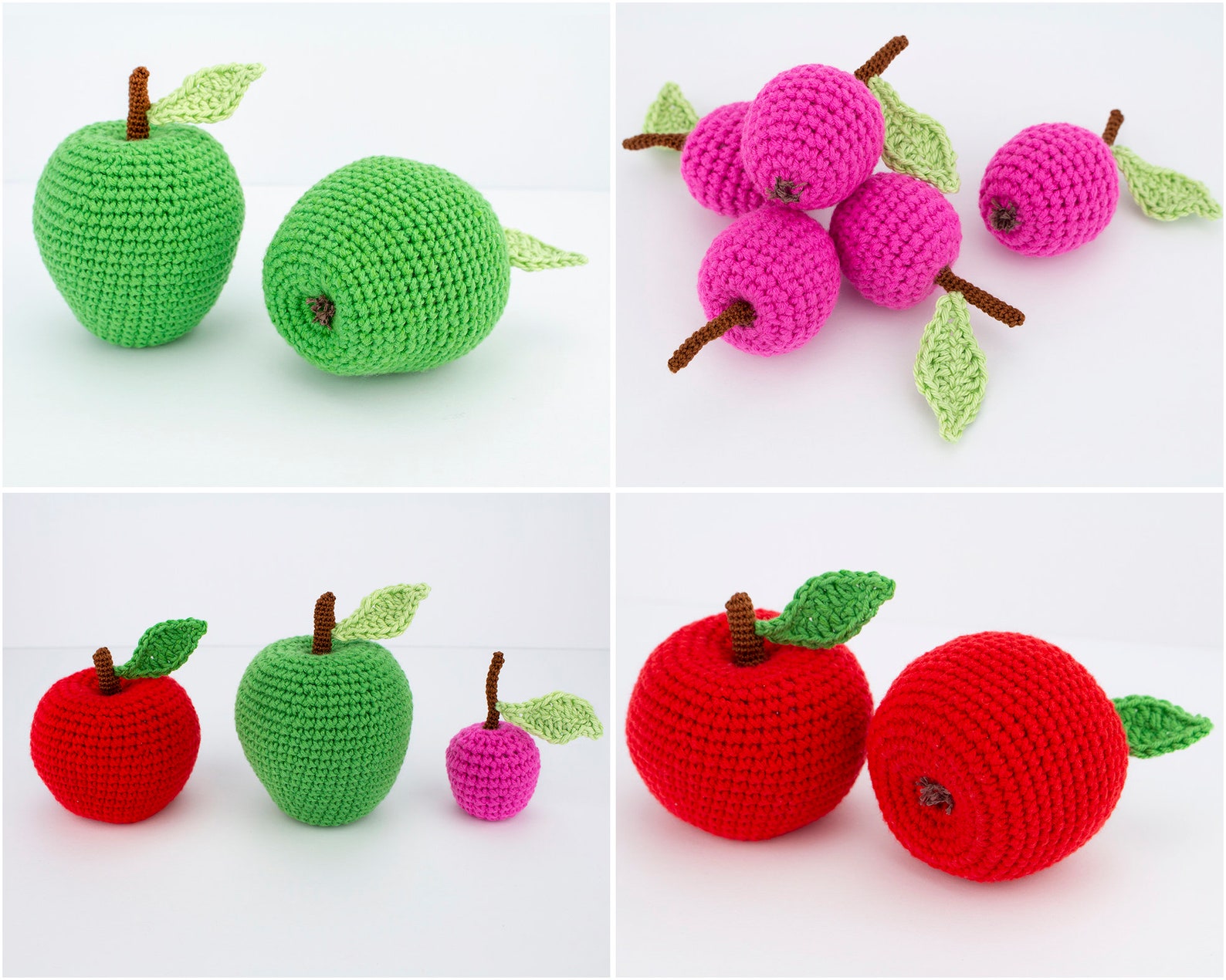 Crochet Apples PDF Pattern 3 Varieties of Apples Crochet | Etsy