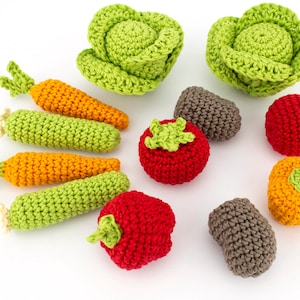 Mini Vegetables PDF Pattern, Crochet Food Pattern, Kitchen Decoration ...