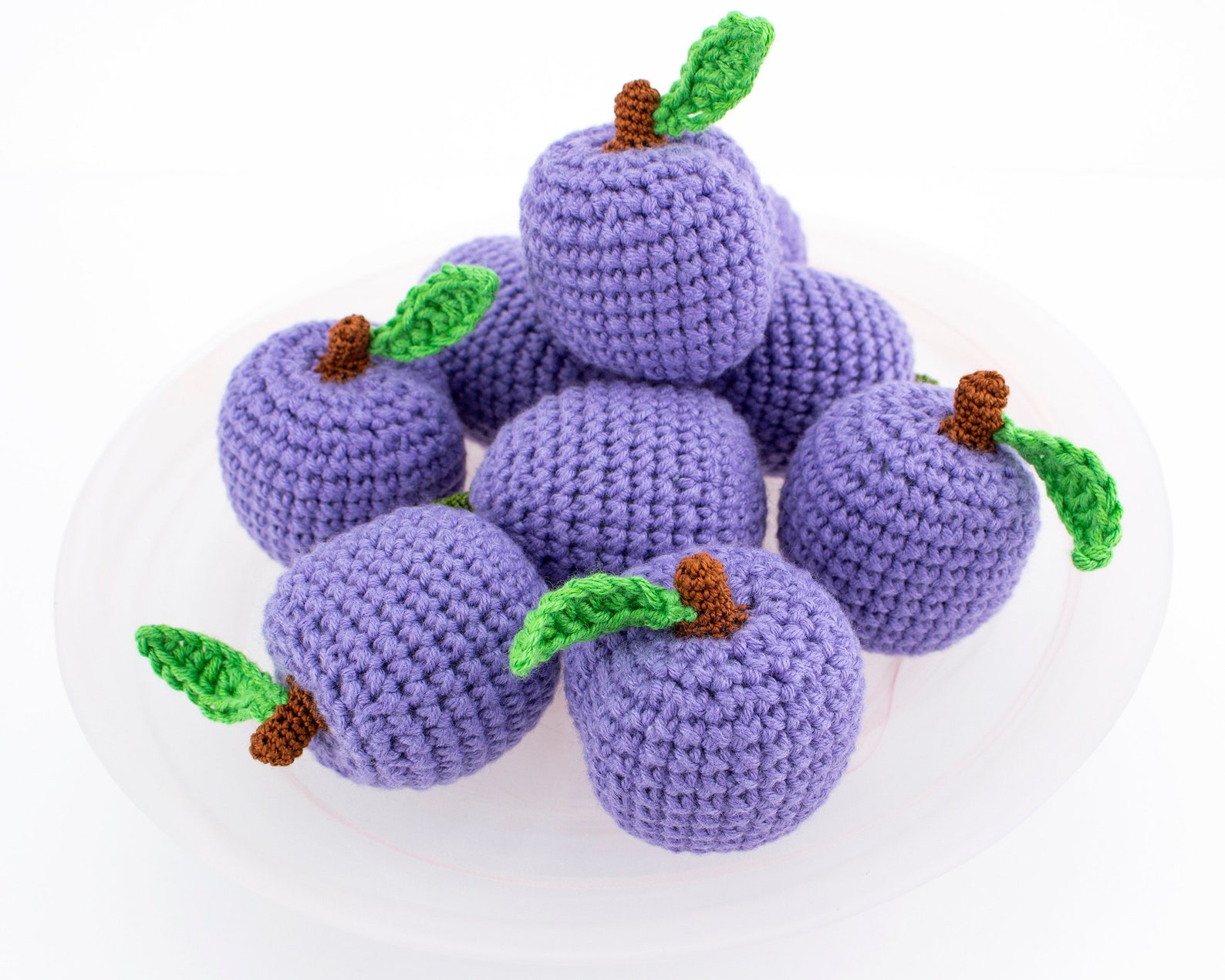 Crochet Plum PDF Pattern Crochet Fruit Kitchen Decoration | Etsy