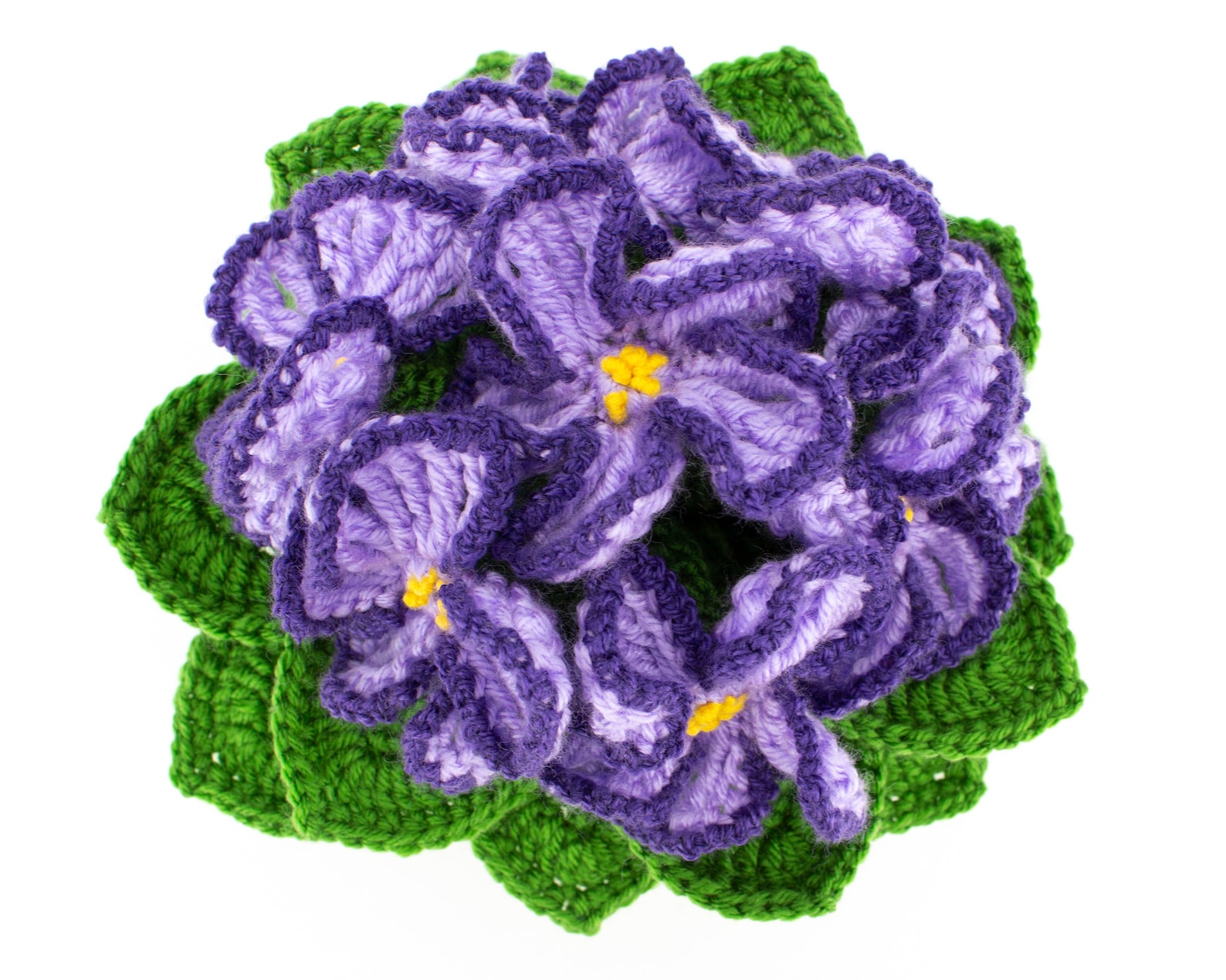 Crochet African Violets Pattern, Crochet Pot With Flowers PDF Pattern ...
