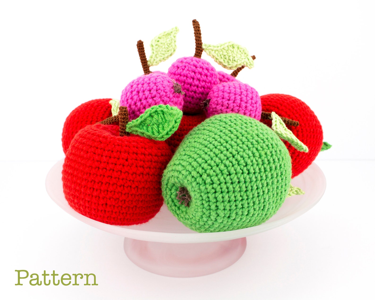 Crochet Apples PDF Pattern 3 Varieties of Apples Crochet - Etsy