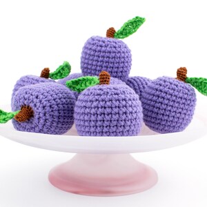 Crochet Plum PDF Pattern Crochet Fruit Kitchen Decoration | Etsy