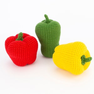 Crochet Bell Peppers PDF Pattern 3 Varieties of Bell Peppers - Etsy