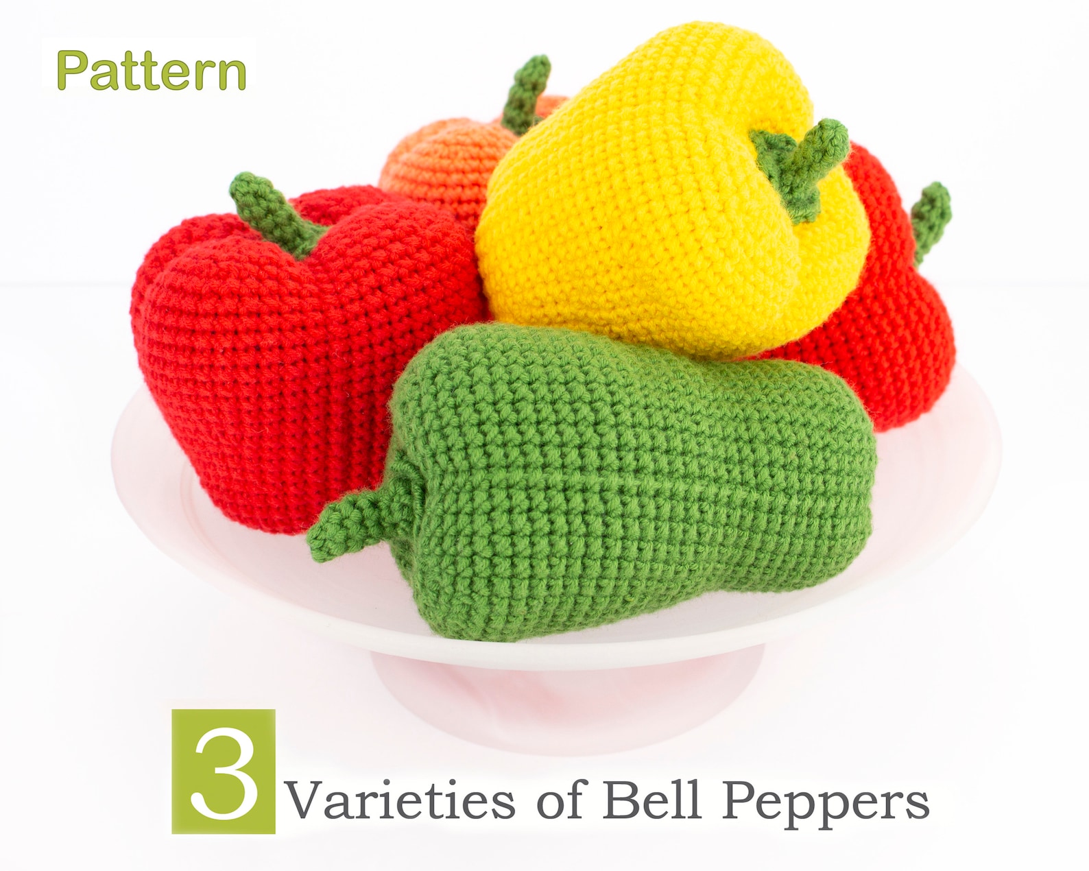 Crochet Bell Peppers PDF Pattern 3 Varieties of Bell Peppers - Etsy