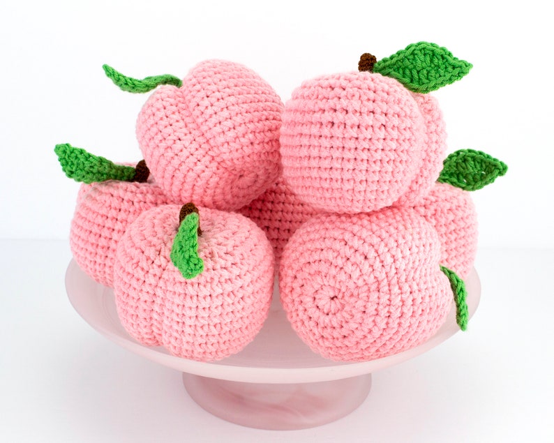 Crochet Peach PDF Pattern Crochet Fruit Kitchen Decoration - Etsy