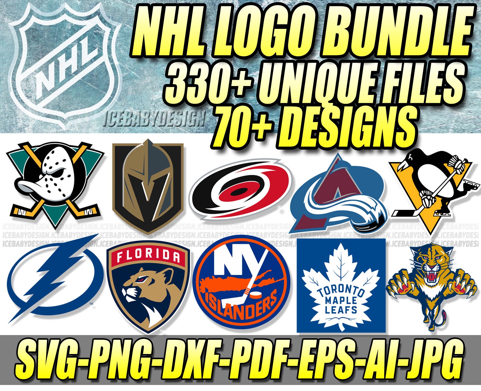 NHL Team Logo Svg Bundle 70 Designs NHL Png Hockey Eps All | Etsy