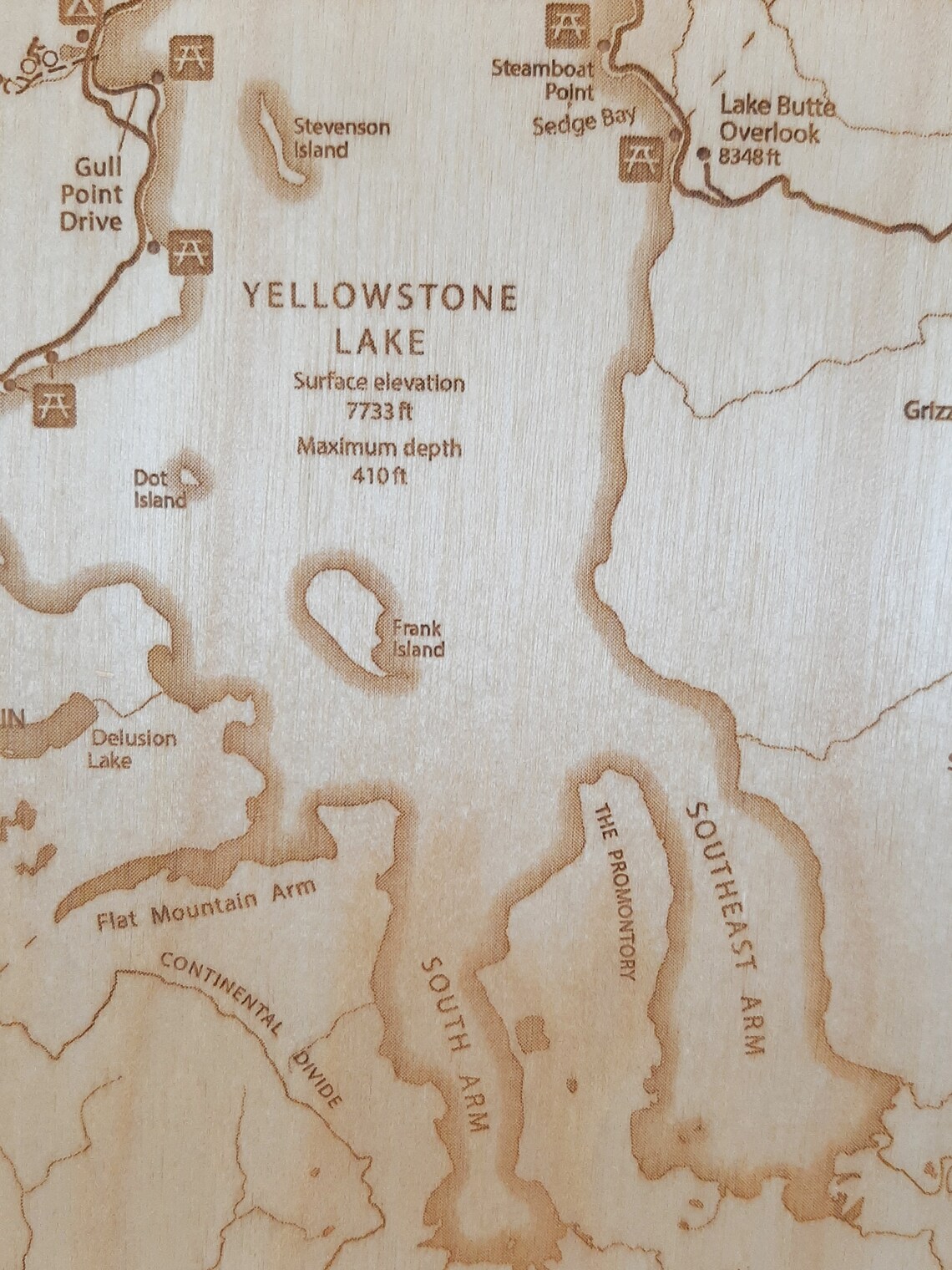 Wood Map of Yellowstone National Park - Etsy