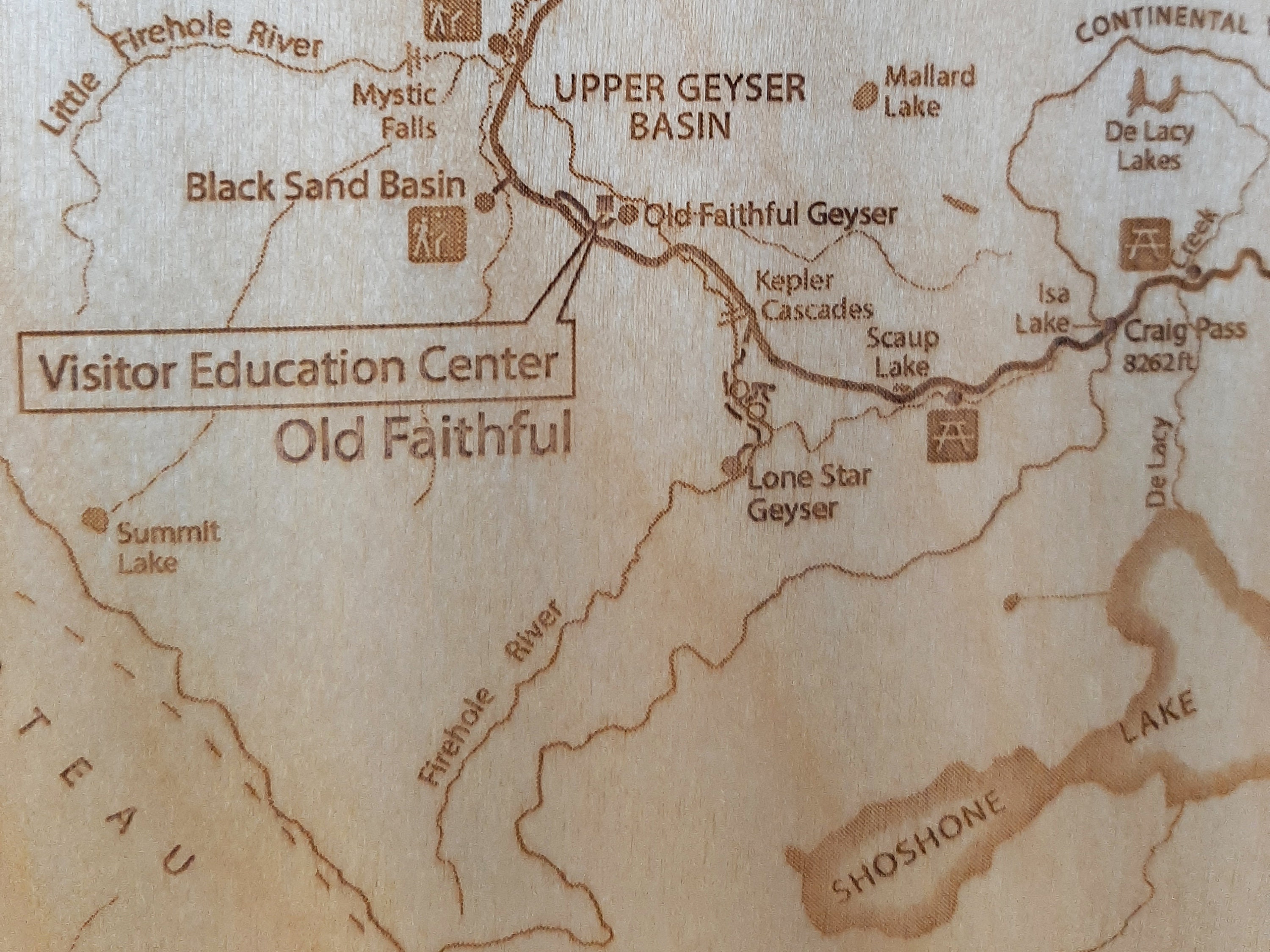 Wood Map of Yellowstone National Park - Etsy