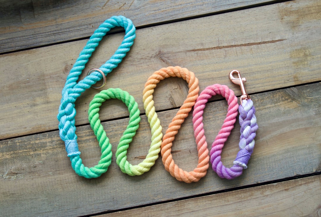 UNICORN: Rope Dog Leash Cotton Rope Dog Lead Pastel Dog - Etsy