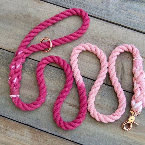TWO COLOR Rope Dog Leash/lead: All Natural Cotton Rope Dog - Etsy